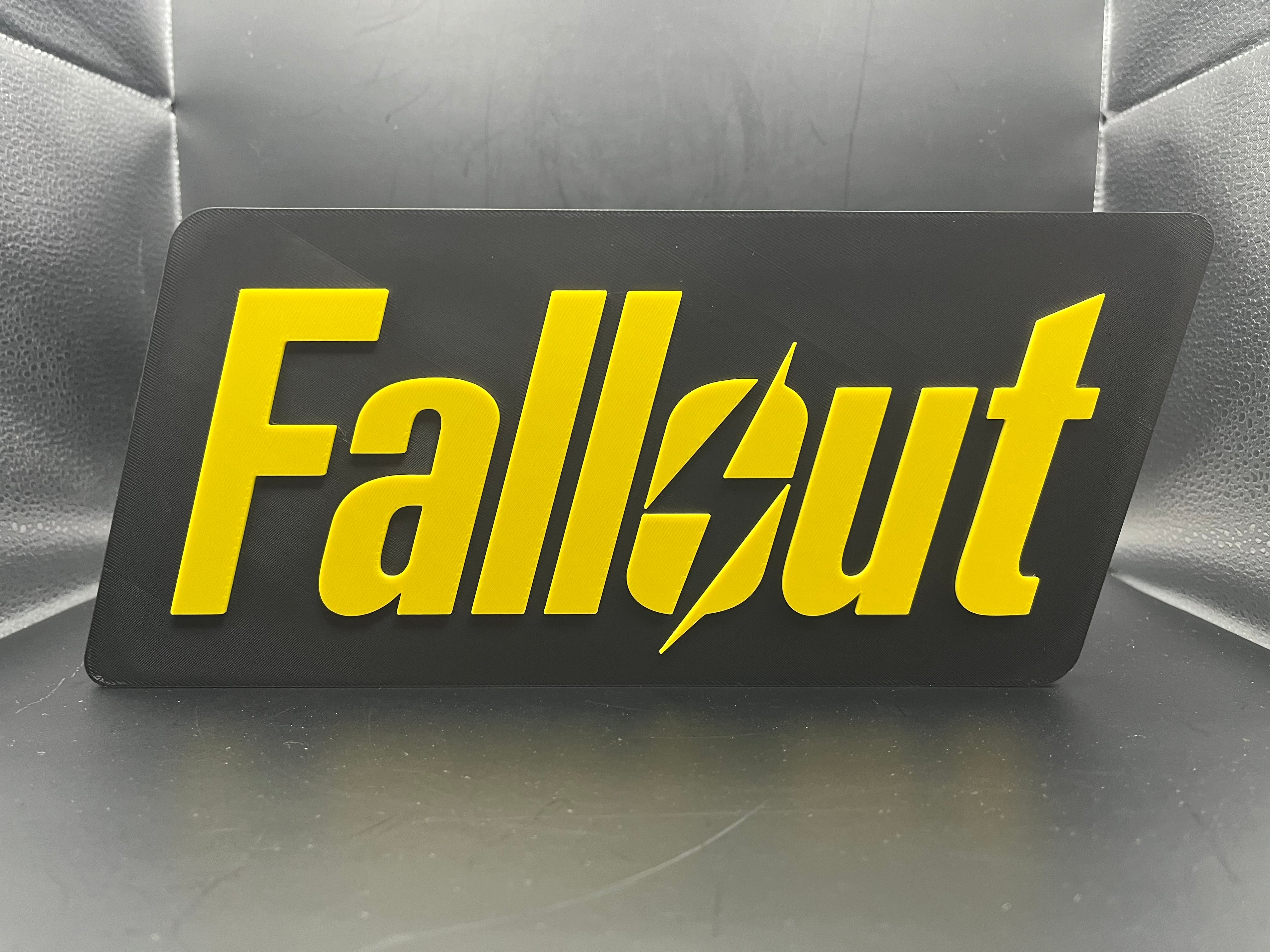 Fallout Logo Sign Display | 3D Wall Desk Shelf Art – UNRIVAL3D